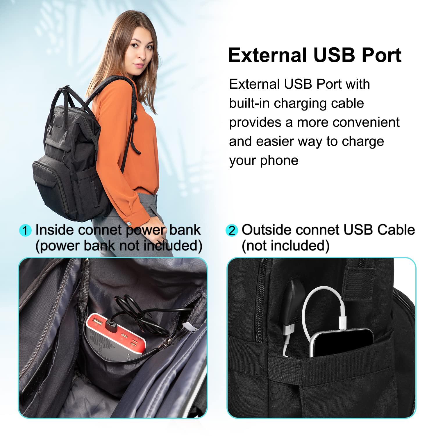LOVEVOOK Laptop Backpack for Women, 17 Inch Work Travel Bag Computer Bags Teacher Doctor Nurse Backpack Purse, College Backpack (Upgraded), Gray