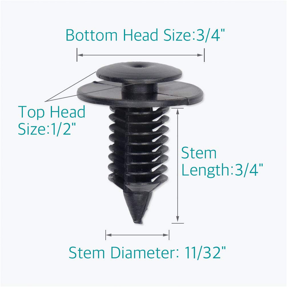 Lantee 20 Pcs Interior Door Trim Panel Retainer Clips Fasteners Replacement for Ford N805155-S & for Dodge 6505878-AA, Fit for Ford GT/Taurus/Thunderbird, Fit for Dodge Ram 1500/2500/3500