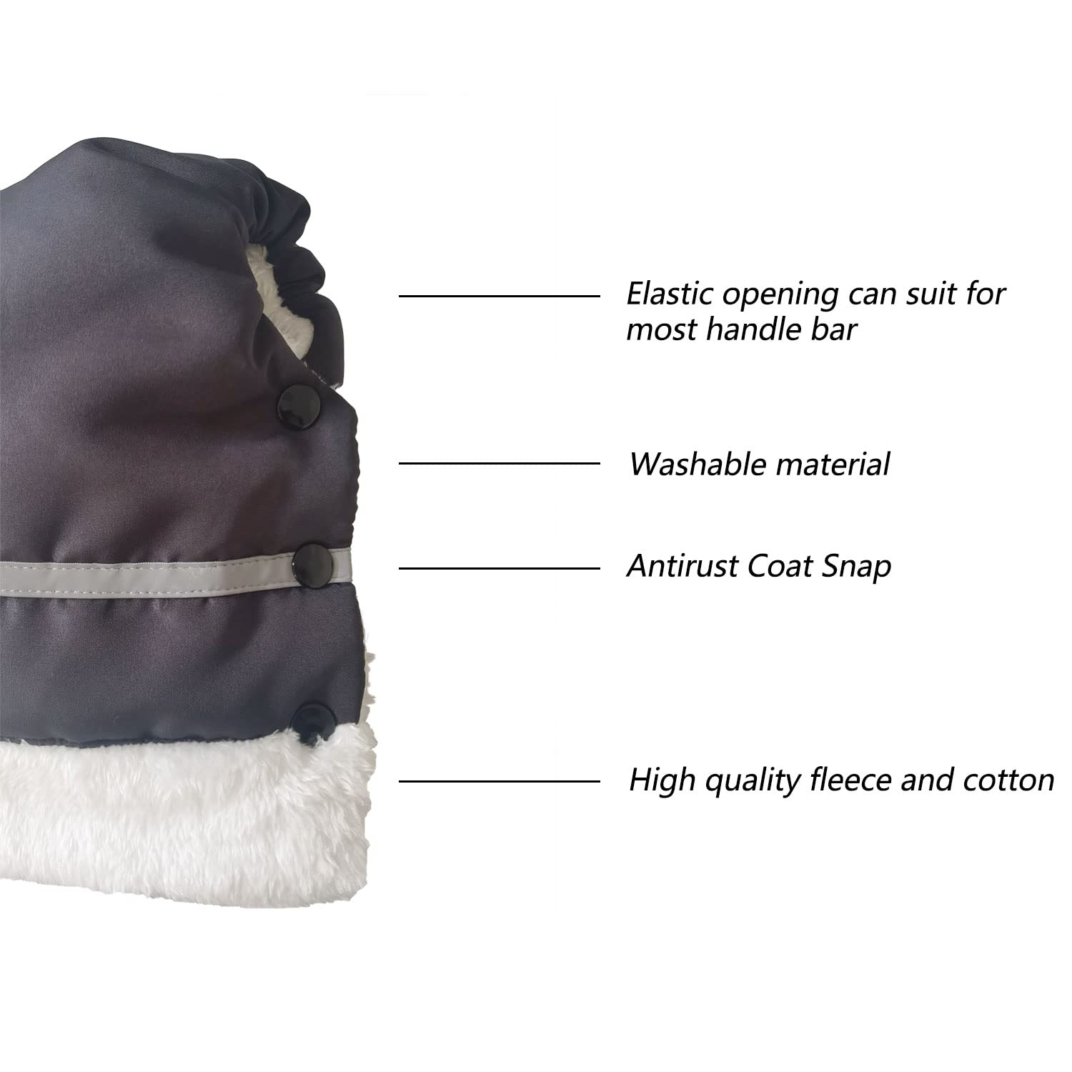 Universal Winter Anti-Freeze Baby Stroller Gloves,Stroller Hand Muff,Extra Thick Warm Waterproof Hand Warmers,Stroller Accessories (One Pair)