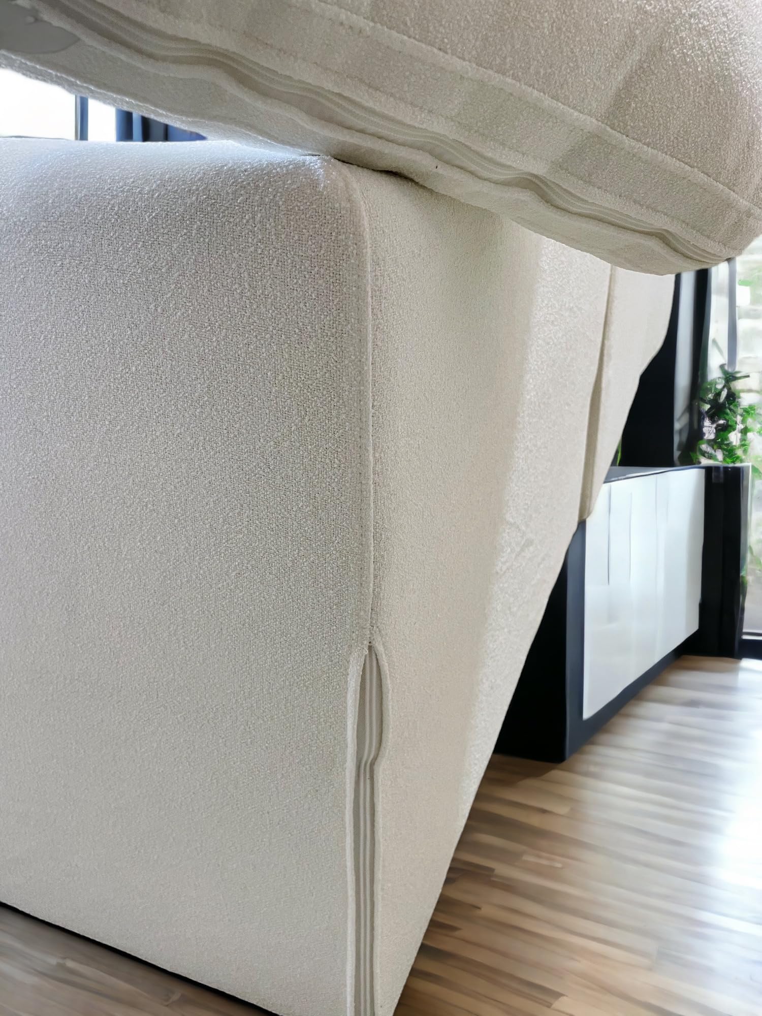 JACH Modern 3-Seater Modular Sectional Sofas for Living Room, Convertible Sofa Couch, Cushion Covers Removable, Free Combination Module Sectional Couch for Living Room Bedroom Apartment, (White)