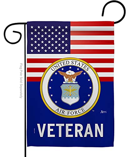 US Air Force Veteran Flag Home Decorations Official Armed Forces USAF American Flags For Outside House Banner Garden Remembrance Retire Military Memorabilia Memorial Wall Art Lawn Porch Room Poster Veteran Gifts Gifts Made In USA