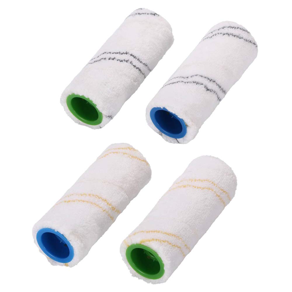 LOVECO Replacement Gray and Yellow Roller Kit for Karcher FC3 FC5 Wet and Dry Hard Floor Vacuum Cleaner