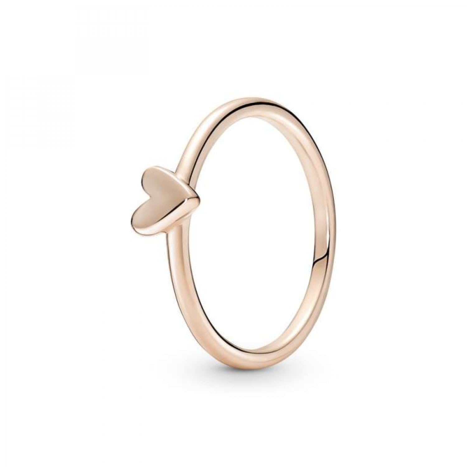 Pandora Freehand Heart Ring - Gift for Her - Stackable Rose Gold Ring for Women - 14k Rose Gold-Plated Rose - Size 7, No Gift Box