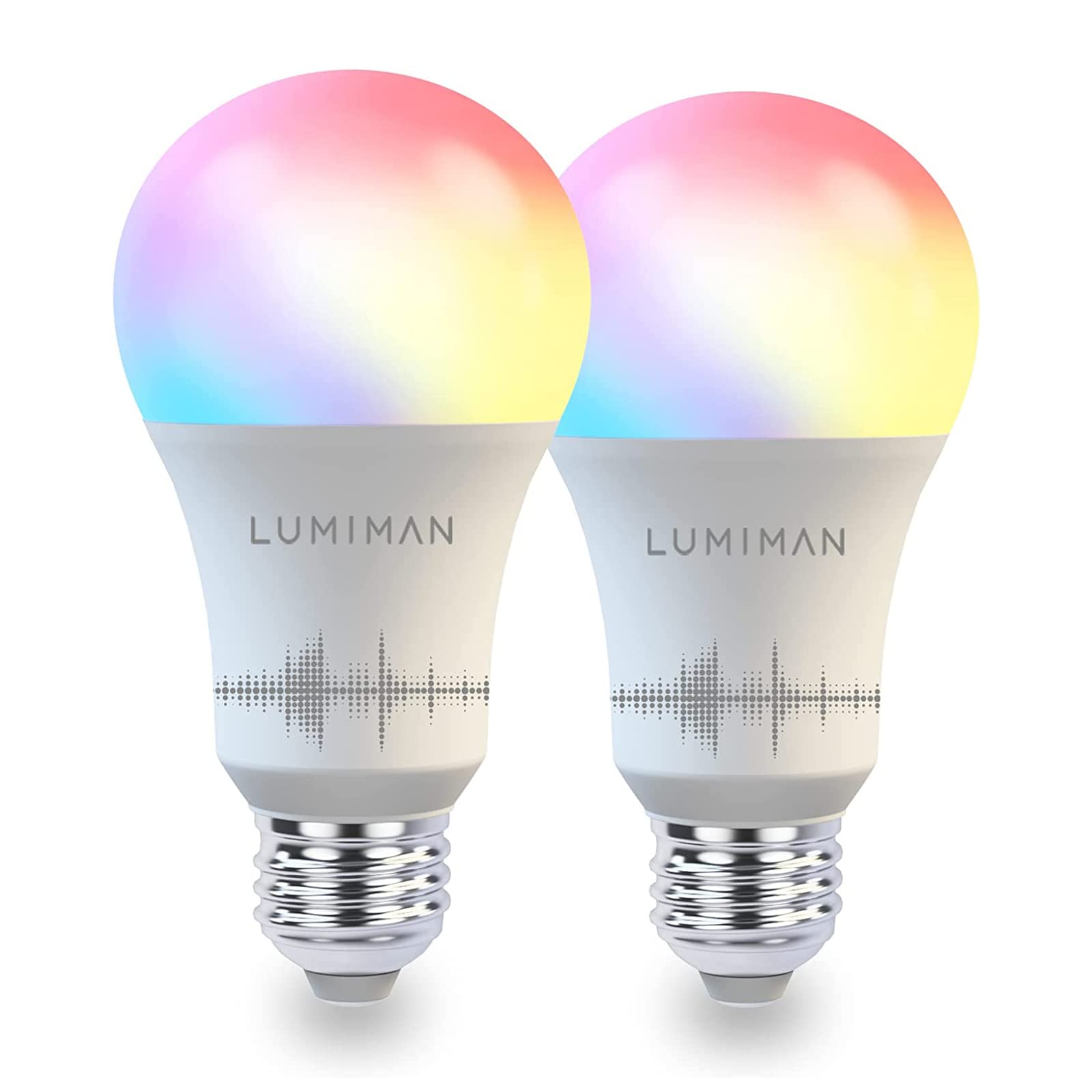 LUMIMAN LED Smart Light Bulbs BR30 65W Equivalent WiFi Full Color Flood Light Bulb Compatible with Alexa Google Home E26 Dimmable RGB Bulbs 900 Lumens No Hub Required 2 Pack