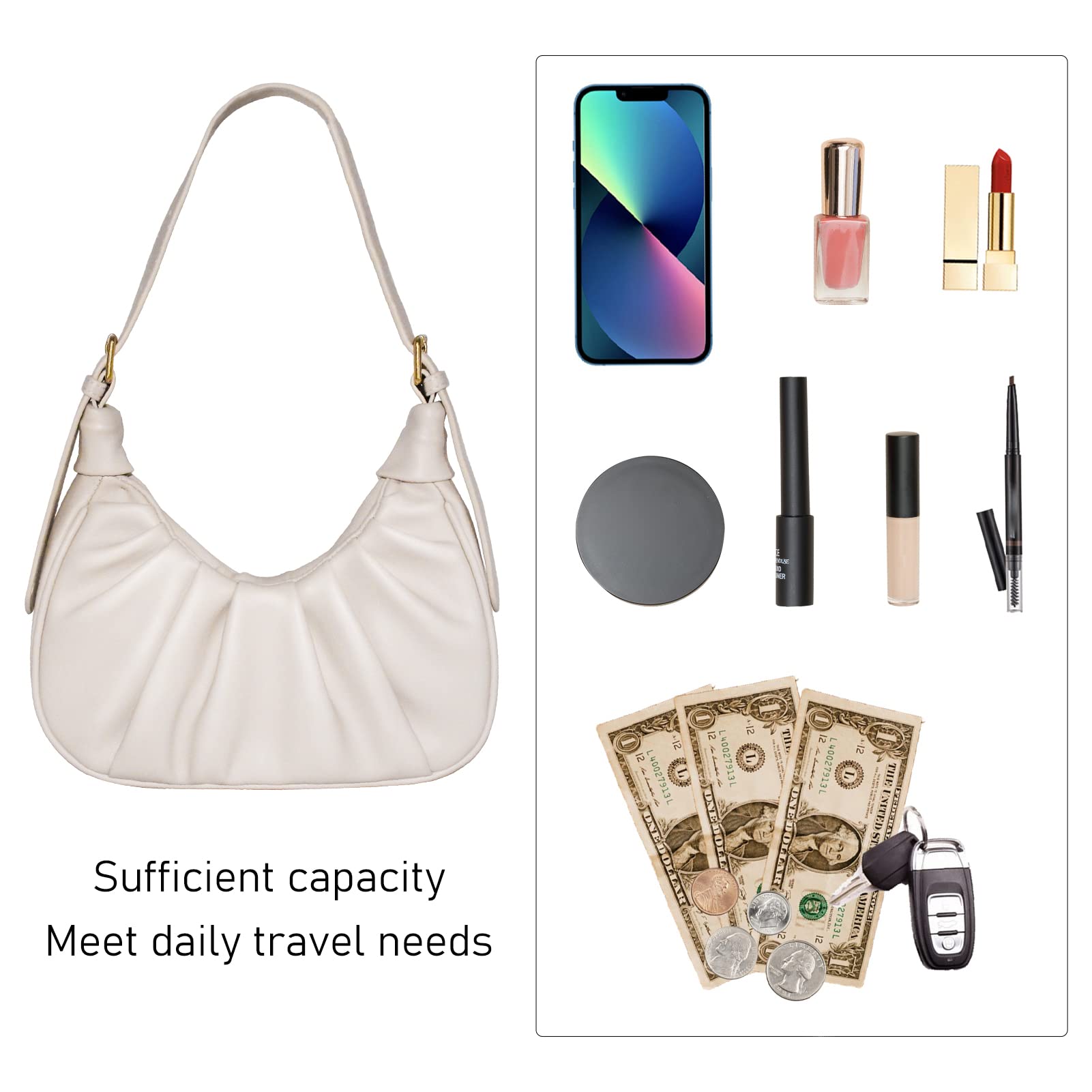 PS PETITE SIMONE Shoulder Bag for Women Mini Purse Sofii 23 Small Purses for Women Hobo Bags