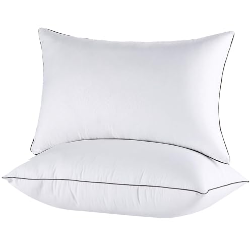 JOLLYVOGUE Bed Pillows Standard Size Set of 2, Cooling and Supportive Full Pillow 2 Pack for Side and Back Sleepers, Down Alternative Hotel Collection Sleeping Pillows, 26x20 Inches