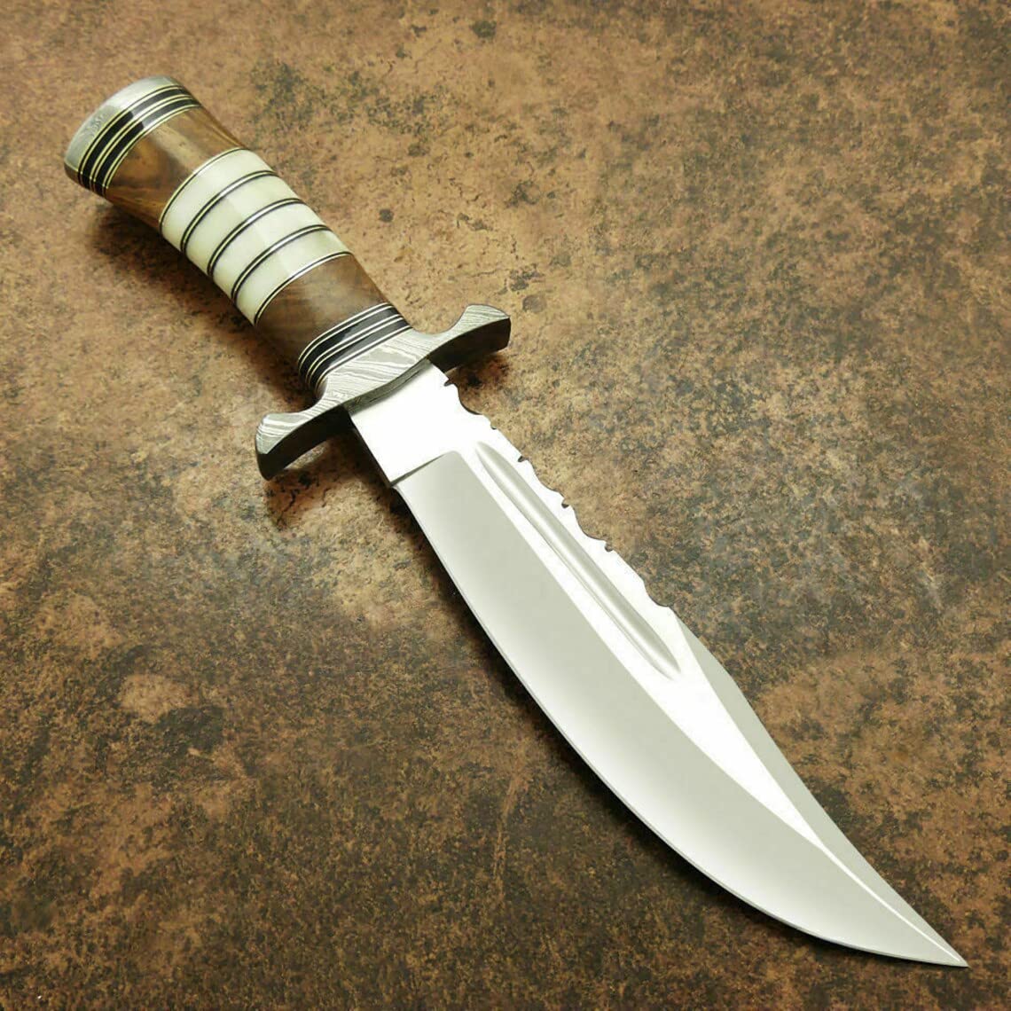 PSK05 - 13 Inches Custom Handmade D2 Steel Hunting BOWIE Knife With Leather Sheath GIFT