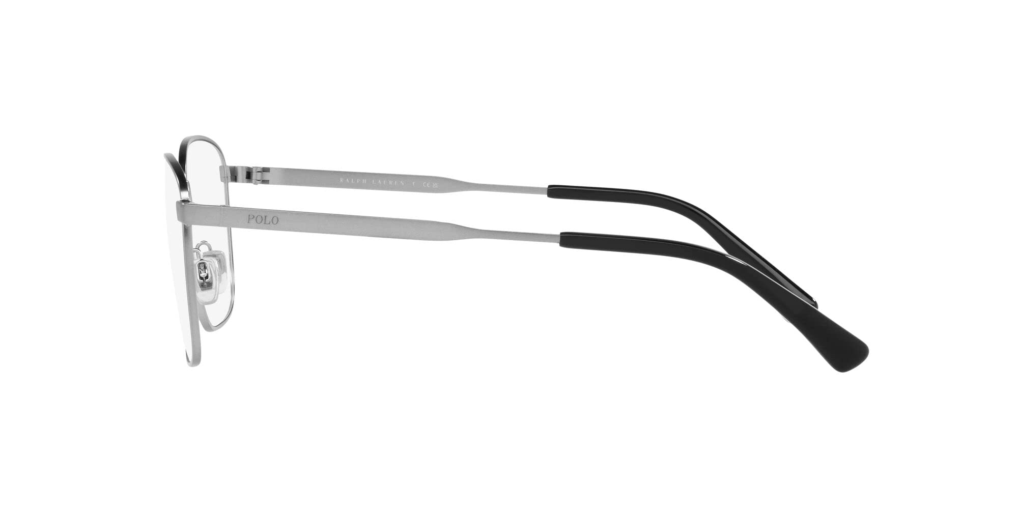 POLO RALPH LAUREN Mens PH1214 Rectangular Prescription Eyewear Frames, Semi Shiny Gunmetal/Demo Lens, 56 mm