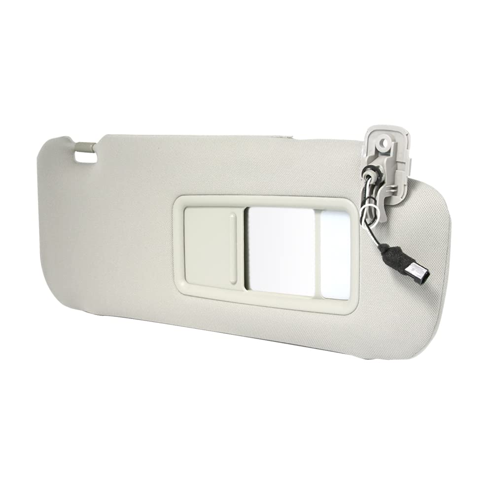 Left Driver Side Sun Visor Replacement for Mazda CX-9 2010 2011 2012 2013 2014 2015 Replaces # TDY1-69-320 (Grey)