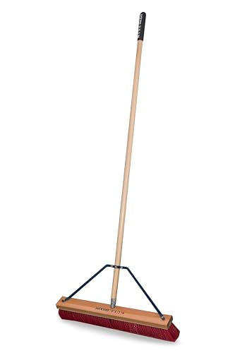 USA Broom 24 in Heavy Duty Push Broom Indoor/Outdoor Garage Shop 100% Made in USA