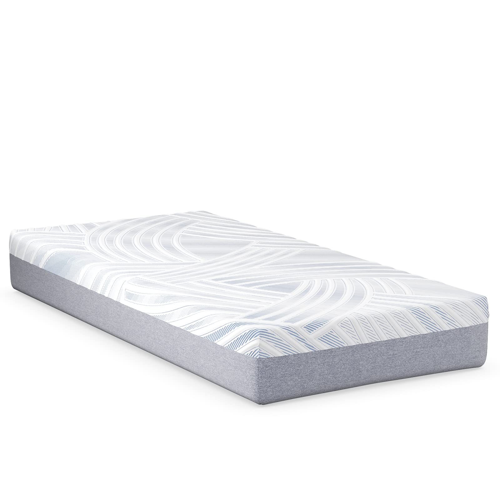 KOMFOTT 10 Inch Adjustable Bed Mattress Twin XL, 3D Transformable Cutting Mattress with Copper Gel Infused Air Memory Foam & Bamboo Charcoal Memory Foam, Mattress in a Box with CertiPUR-US Certified