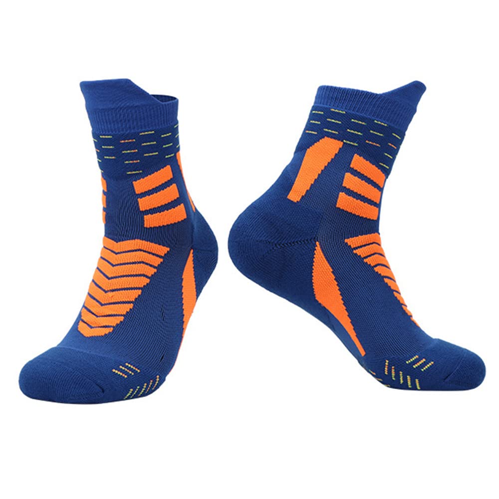 PAIXUN Mens Compression Socks For Men 100% Cotton Athletic Running Workout Size 6-14 Basketball Socks Ankle Crew Socks