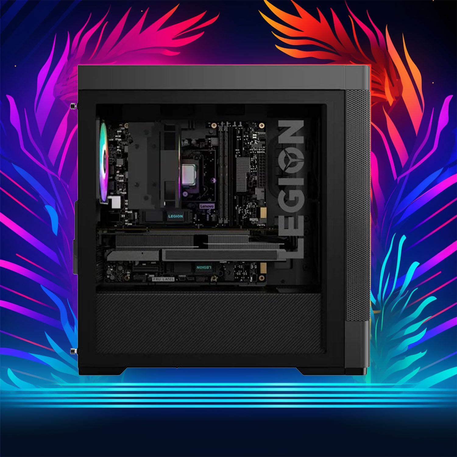LENOVO Legion T5 Gaming Tower Desktop, AMD Ryzen 7 5700G, GeForce RTX 3060 Ti, 64GB RAM, 1TB SSD + 2TB HDD, Wi-Fi 6, Windows 11 Home, Wired Keyboard&Mouse, Bluetooth, HDMI, DP, Black