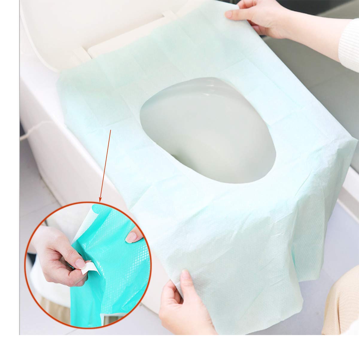 Luckiplus 40 PCS Large Disposable Toilet Seat Covers