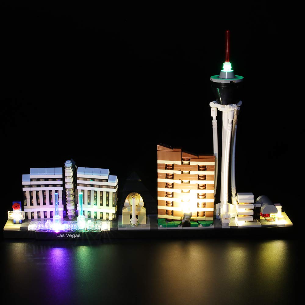 LIGHTAILING Light Set for (Architecture Las Vegas) Building Blocks Model - Led Light kit Compatible with 21047(NOT Included The Model)