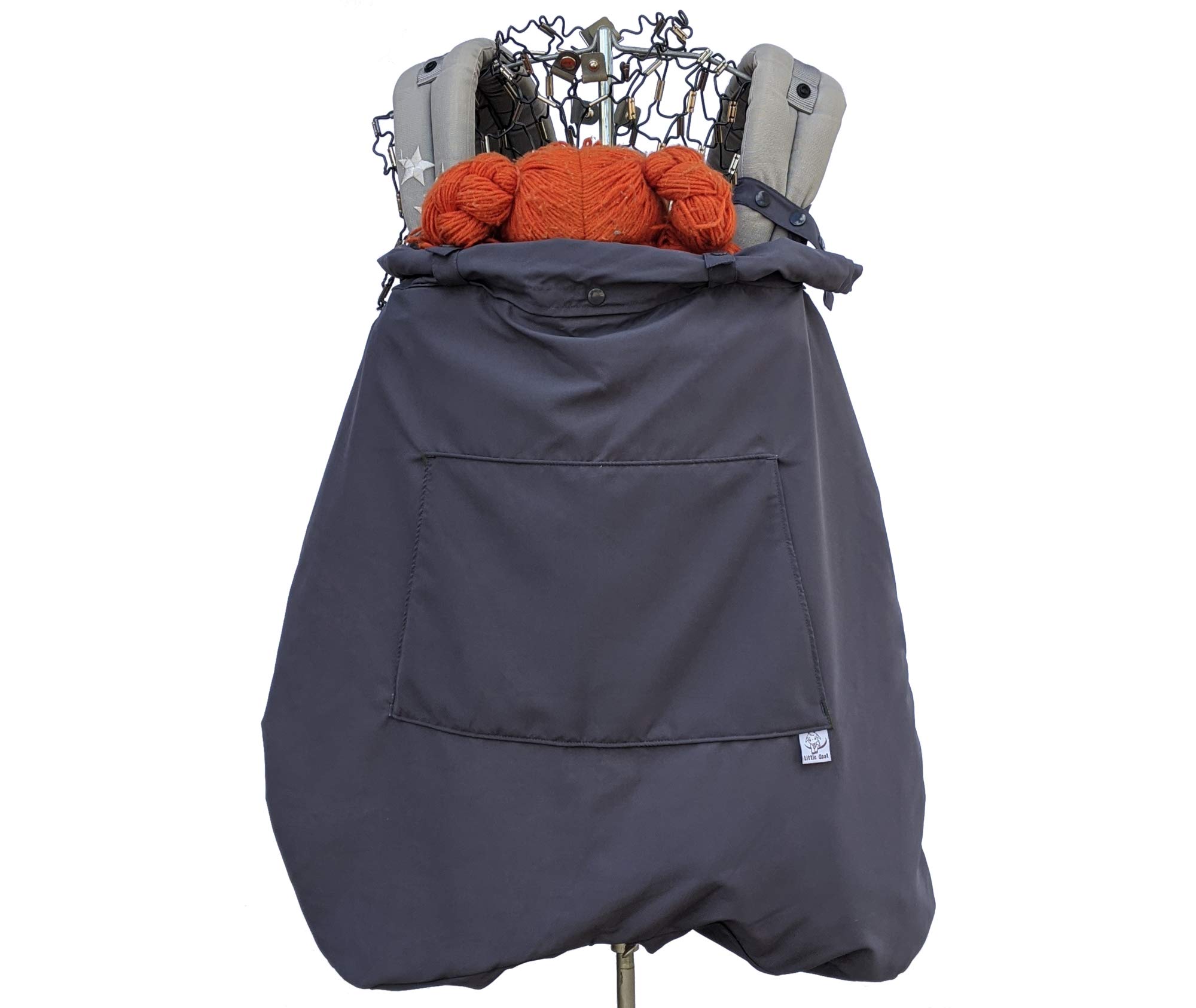 Little Goat 3-Season Baby Carrier Cover for Rain and Cold Weather (Pewter/Lime)