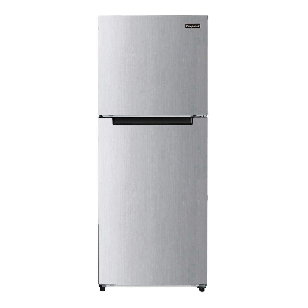 Magic Chef 10.1 cu. ft. Top Freezer Refrigerator Platinum Steel