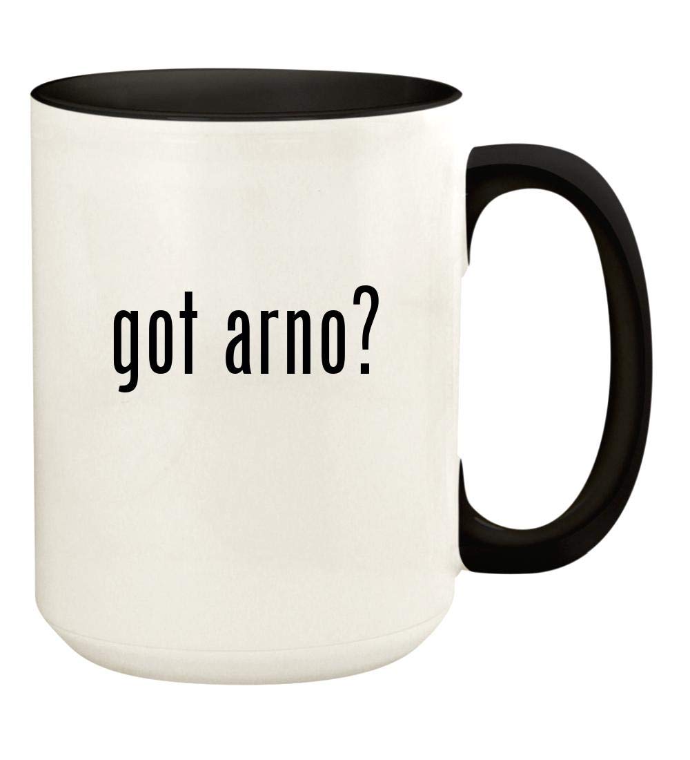 Knick Knack Gifts B04Y19D01W065482M04T61C02S28C-US - 15oz Ceramic Colored Handle and Inside Coffee Mug Cup, Black