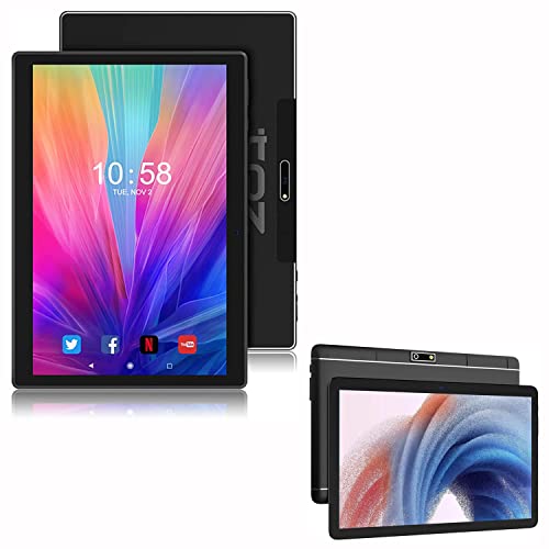 TPZ 10.1 inch Tablet, Android OS, 32GB ROM 128GB Expansion, Wi-Fi Tablets with Google Certified, HD IPS Large Screen, Dual Camera & Speaker, Support Bluetooth, Microsoft Office - 2PCS