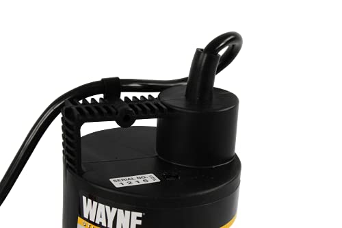 Wayne 57719-REL1 RUP160 1/6 HP Oil Free Submersible Multi-Purpose Water Pump, Black