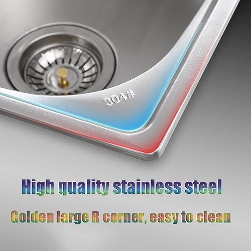 JWW Simple Kitchen Sink, 15×12×31in, Single Bowl Sink Set, Free Standing Cleaning Table for Restaurant Kitchen Home Laundry Bar (Color : Single Cold, Size : 37x31x75cm)