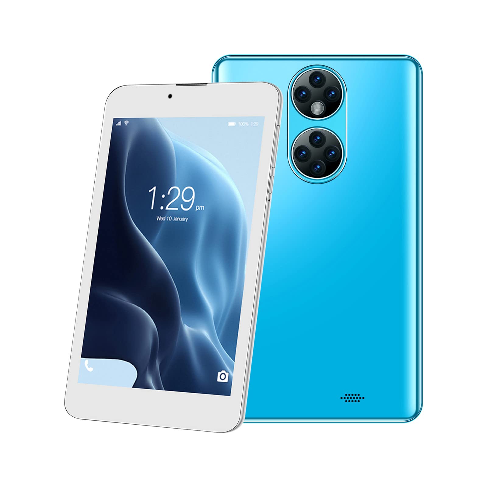 Tablet Android All-New Fire, 7-inch Ultra-Thin IPS HD Display Tablets PC, 8 core Processor, Alloy Metal Cover, 1GB +16GB, Dual Camera Smart Tablet, Voice Call WiFi Blue-Tooth Tablet (Blue)