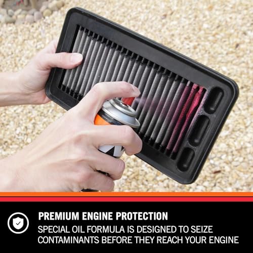 K&N Air Filter Cleaning Kit: Aerosol Filter Cleaner and Oil Kit; Restores Engine Air Filter Performance; Service Kit-99-5000, Multi