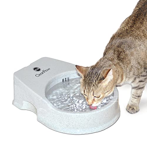K&H Pet Products CleanFlow Filtered Water Bowl for Cats Granite 80 Ounces