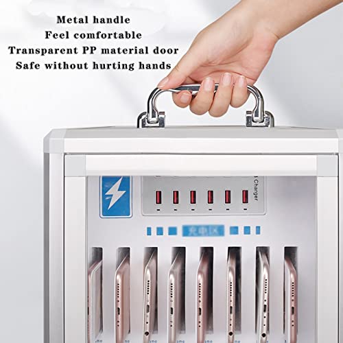 USB Rechargeable 12,24 Slot Mobile Phone Storage Cabinet Wall-Mounted Lockable Mobile Phone Storage Box Suitable for Schools, Factories, Conference Rooms (Size : 12)
