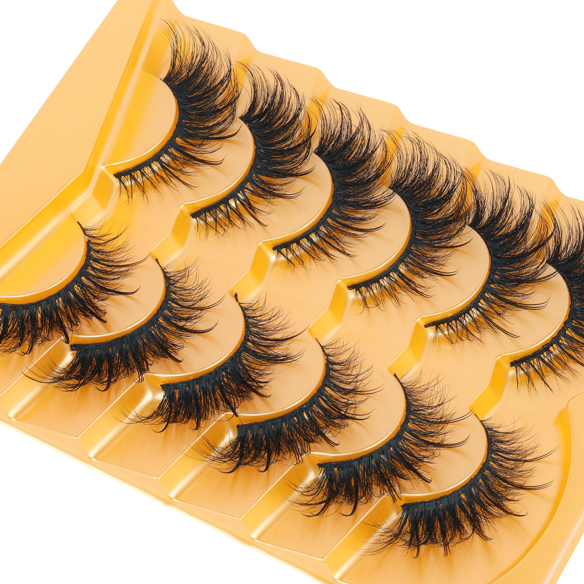 Mink Lashes Natural Look Wispy False Eyelashes Fluffy Fairy False Lash Strips that look Like Extensions 19mm Faux Mink Lash Cat Eye Lash by Focipeysa