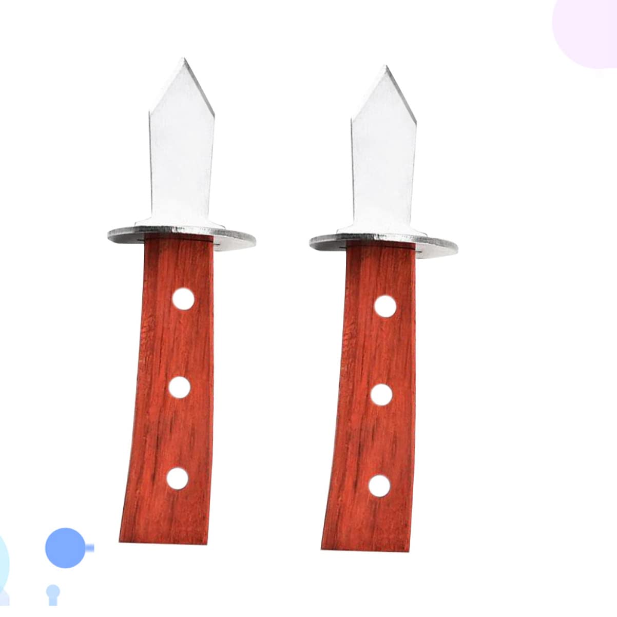 UPKOCH Tools 2pcs Oyster Shucker for Stainless Opener Wood Knives Kits Multifunction Shellfish Seafoods Seafood Steel Cutter Handle Shucking Tool Oysters