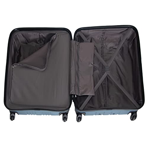 Kenneth Cole REACTION Out of Bounds Lightweight Hardshell 4-Wheel Spinner Luggage, Granite Blue, 28-Inch Checked