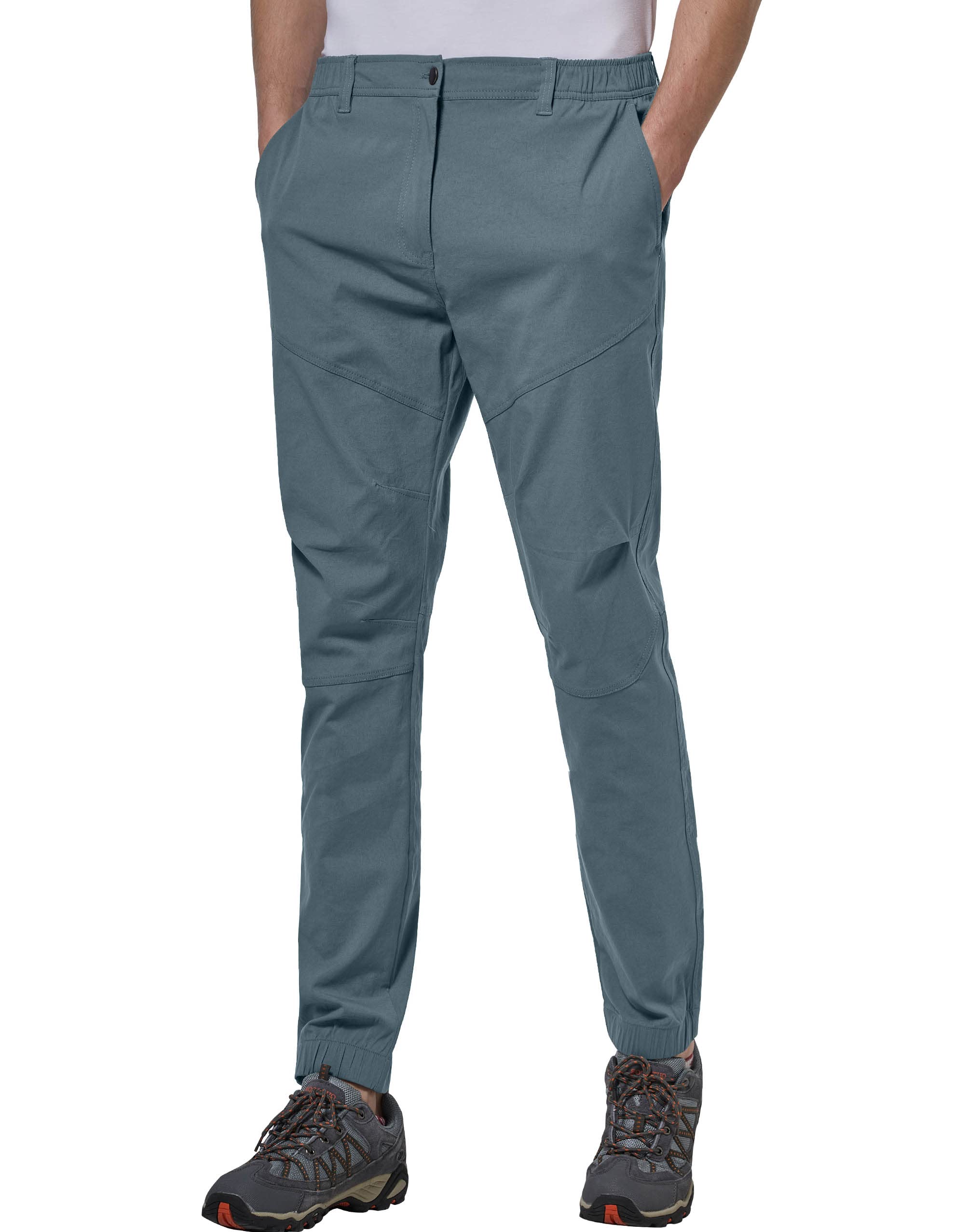 PULI Stretch Golf Joggers Men Hiking Waterproof Pants Tapered Workout Lightweight Casual Workout Cycling Jogging Denim Blue 30