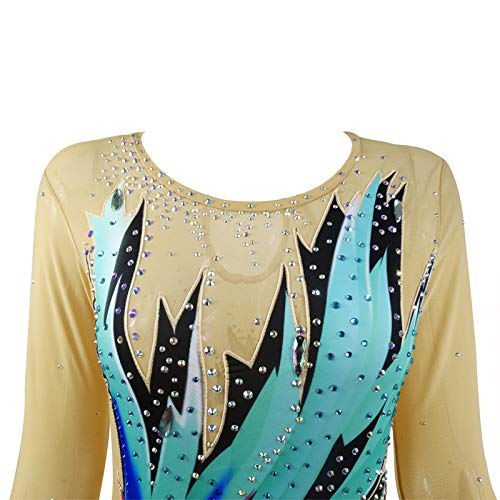 LIUHUO Rhythmic Leotards Dress Purple Girls Children Gymnastic Wear Belly Competition Performance Ballet Leotards