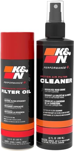 K&N Air Filter Cleaning Kit: Aerosol Filter Cleaner and Oil Kit; Restores Engine Air Filter Performance; Service Kit-99-5000, Multi
