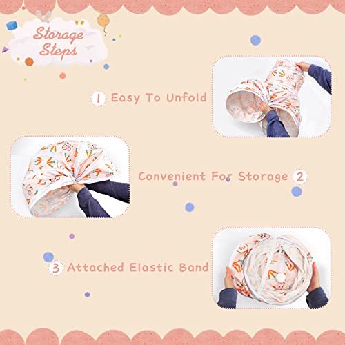 YUEPET Bunny Tunnels 3 Way Play Tubes Collapsible Rabbits Toys Small Animal Hideout for Rabbits Bunny Guinea Pigs Chinchilla Sugar Glider
