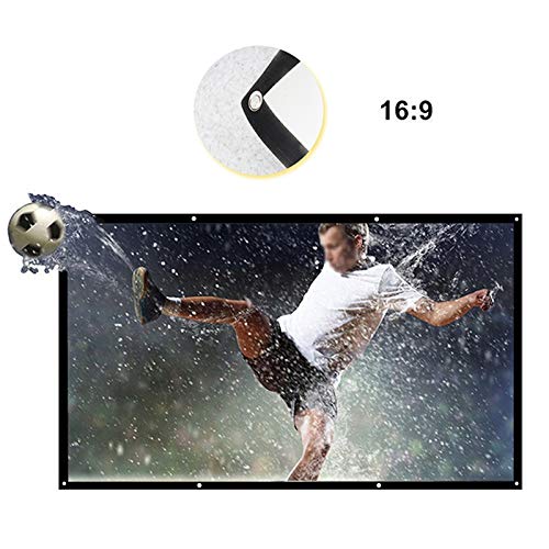 KXDTZ Portable Projector Screen 16:9 120 Inch Diagonal Projection Screen Foldable Home Theater for Wall Projection Indoor Outdoor (Size : 100 inch)