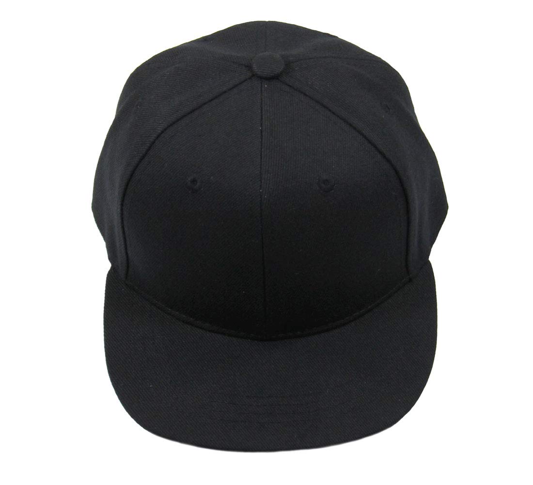 L.O.G.A. Kid's Youth Plain Flat Bill Snapback Caps(More Colors) (Black/Red)