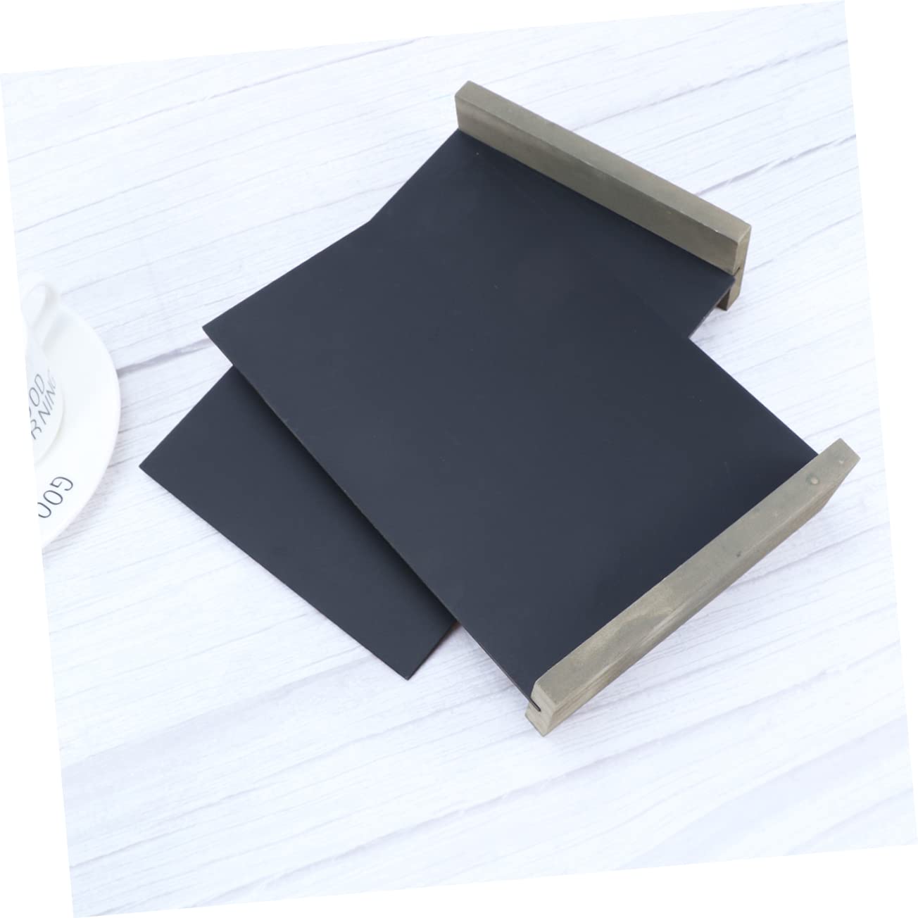 MAGICLULU 6pcs Mini Blackboard Chalkboards School Sign Farmhouse Kitchen Chalkboard Wedding Place Mini Writing Board Wedding Signs Mini Chalkboard Double-Sided Blackboard Simple Bamboo Food