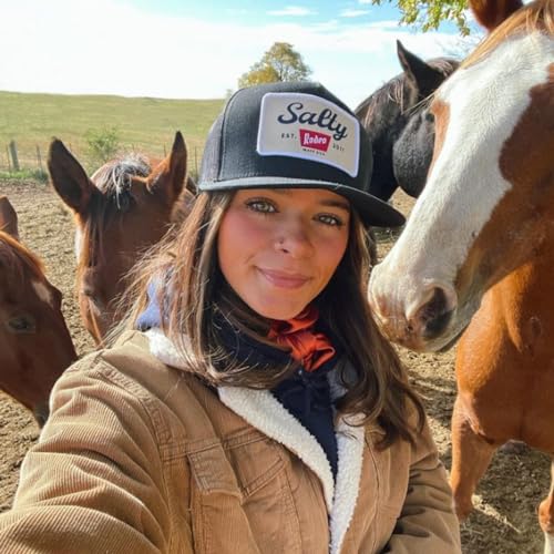 Salty Rodeo OG Hat - Tall Crown Black Yupoong Snapback Western Wear Snapback - One Size Fits Most