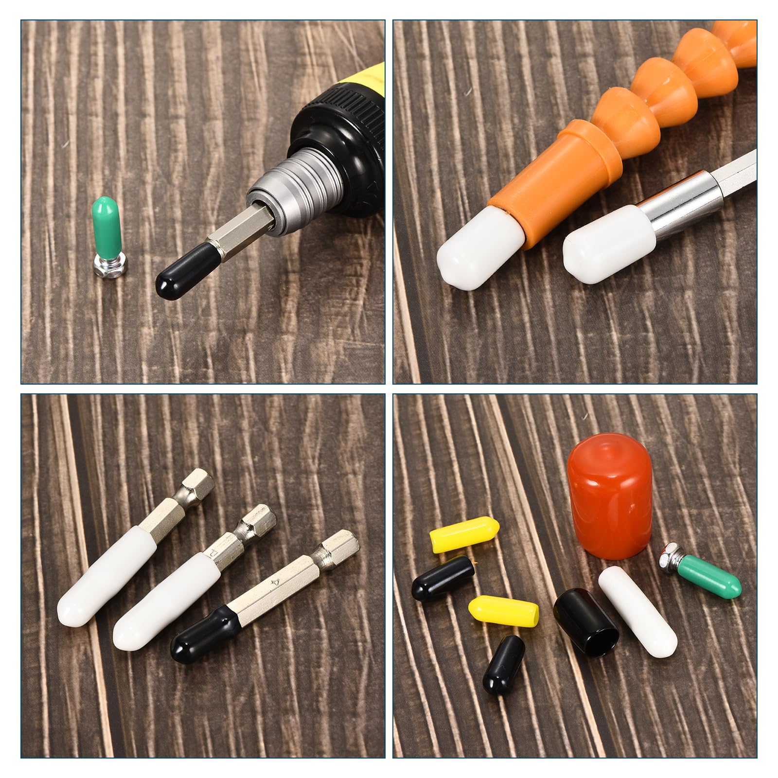 uxcell 50Pcs Rubber End Caps, 5.5mm/0.22" ID Flexible Rubber Caps, PVC Caps Rubber Screw for Bolts Screw Caps Thread Protectors Tube Screw Bolt, Green