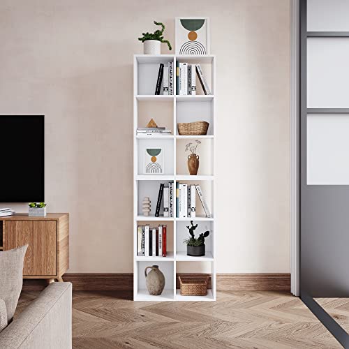WAHEY Bookcase, 6 Cube Open Storage Organizer Display Bookshelf, HOFB007
