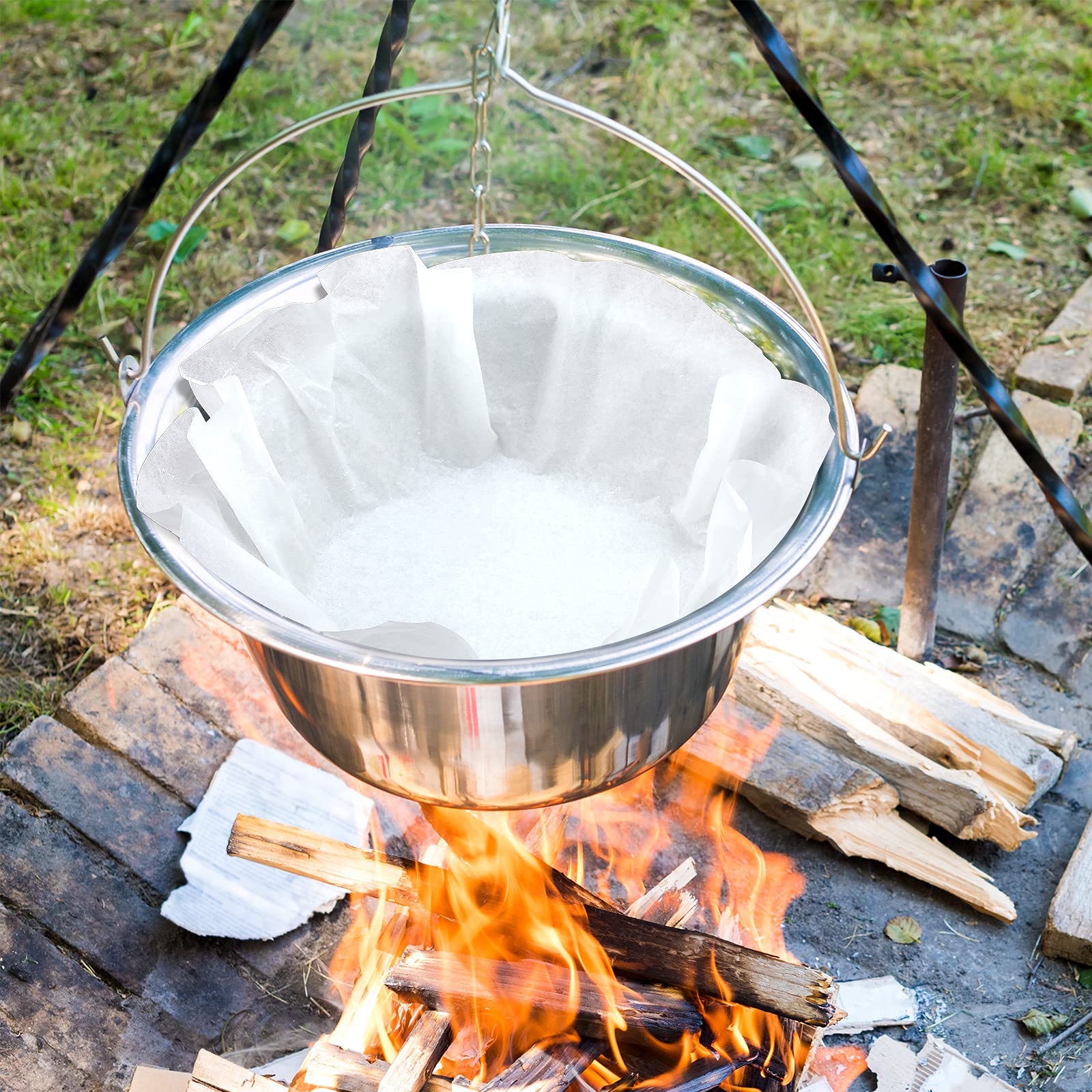 Round Parchment Paper 20 Inches Dutch Oven Liners Disposable White Baking Paper for Cake Pan, Air Fryer, Steamer, BBQ Party, Cakes, Pizza, Meats and Vegetables (40 Pieces)