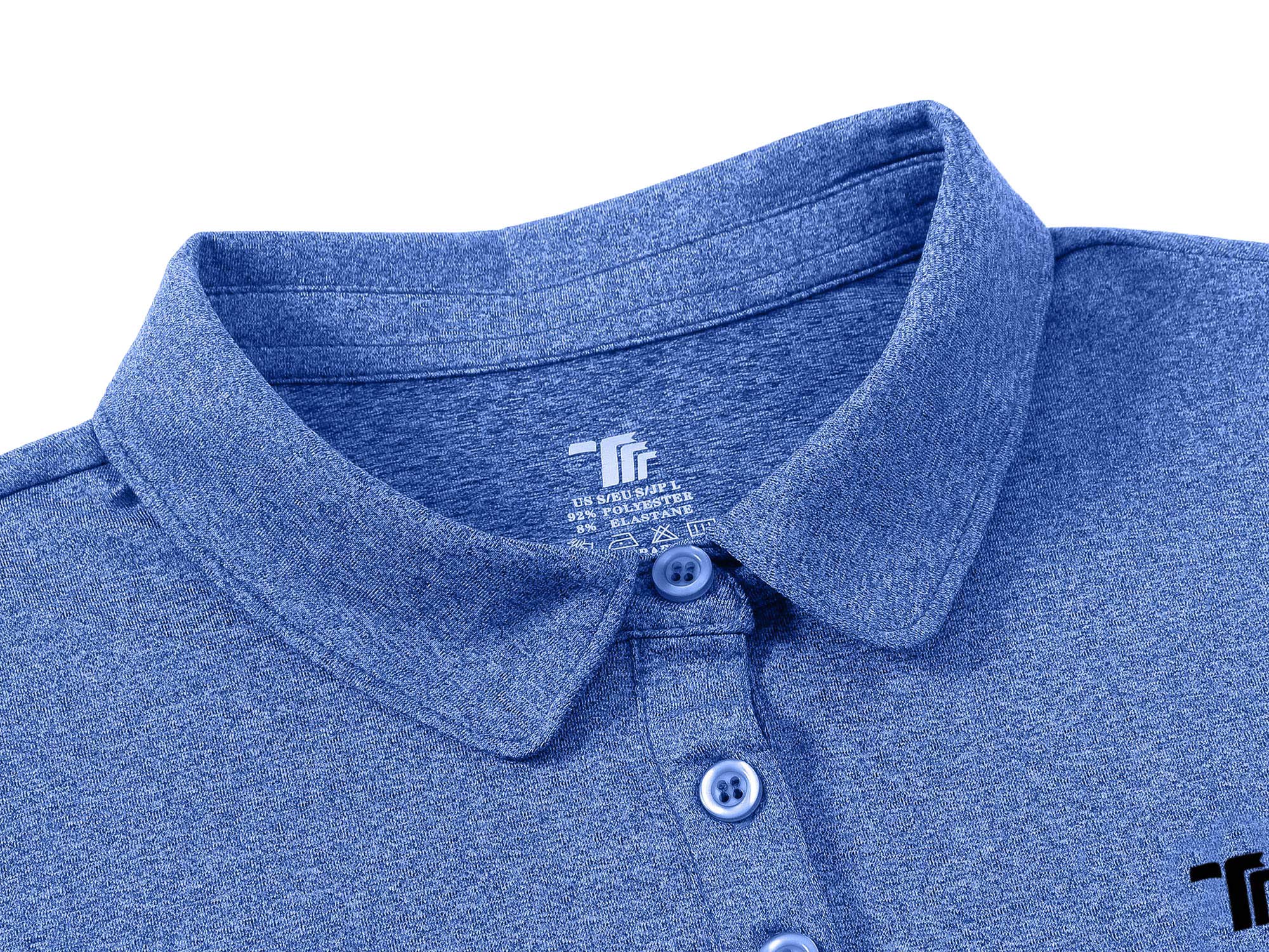MoFiz Ladies Golf Shirts Short Sleeve Collared Polo Work Shirts Sky Blue M