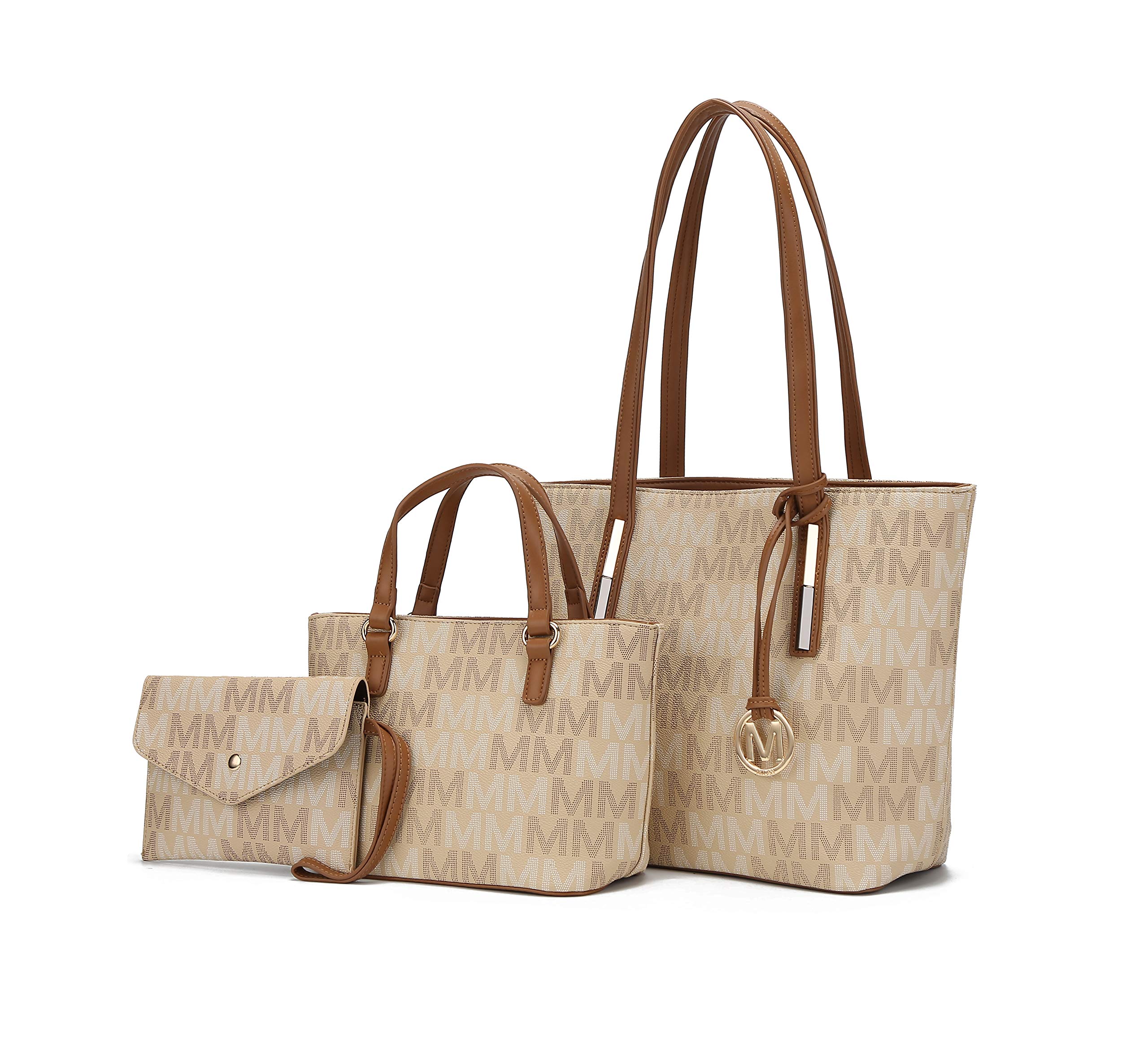 MKF Collection Tote Bag for Women, Set Crossbody & Wallet Purse - Top-Handle Crossover Satchel