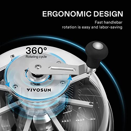 VIVOSUN 16 inch Bud Leaf Bowl Trimmer- Clear Visibility Dome, Sharp Stainless Steel Blades for Spin Cut & Solid Metal Gear Box, Hand Pruner Included (Upgraded Version)