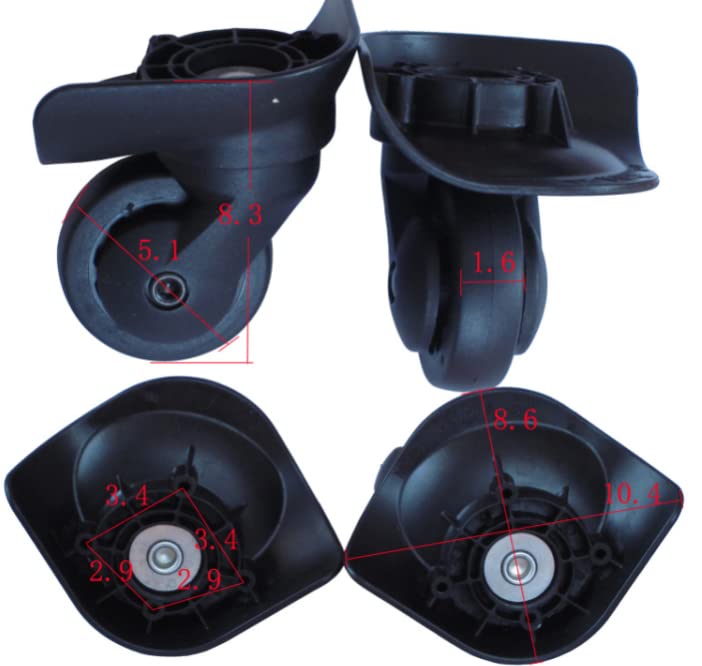 Luggage Wheel 1 Pair A53 Swivel Wheel Replacement Luggage Travel Suitcase Wheels for Luggage Kits