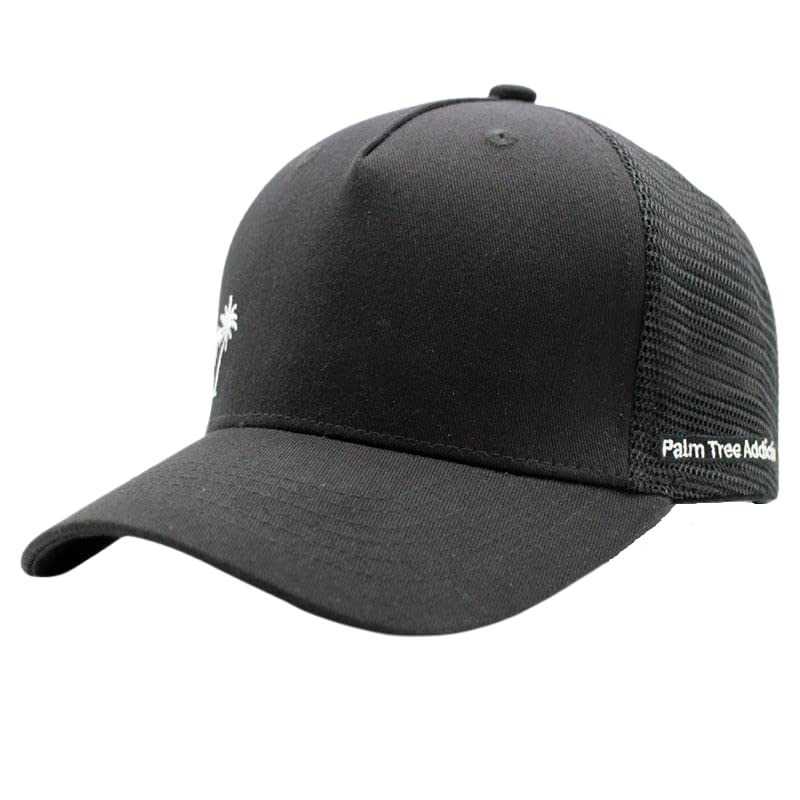 Palm Tree Addiction Baseball Cap Men Women, Black hat, Hats for Men, Adjustable Mens Hats, Trucker hat Men, Fitted Hats for Men, caps (Black)