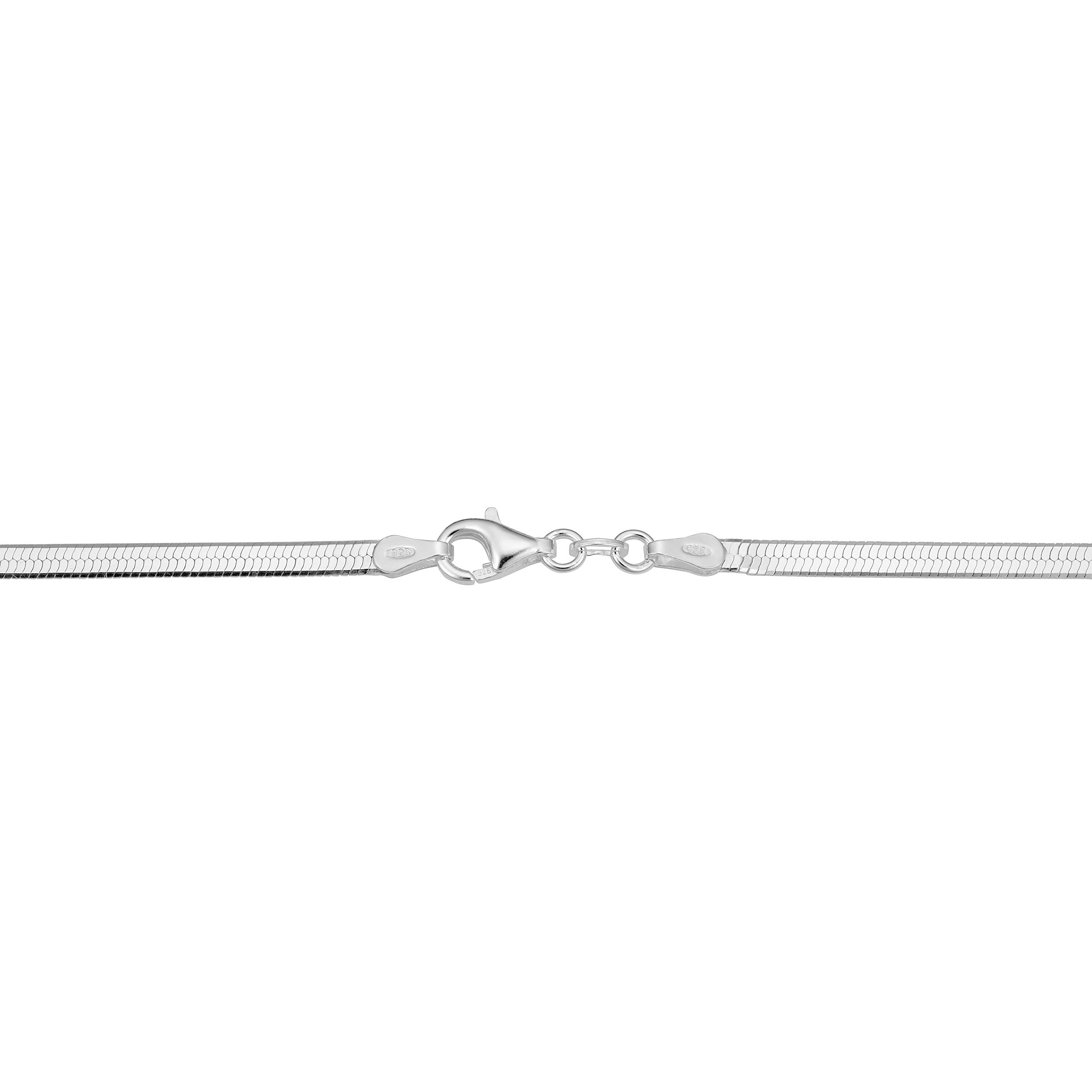 Kooljewelry Sterling Silver 2.8 mm Herringbone Chain Bracelet for Women (7.5 inch)