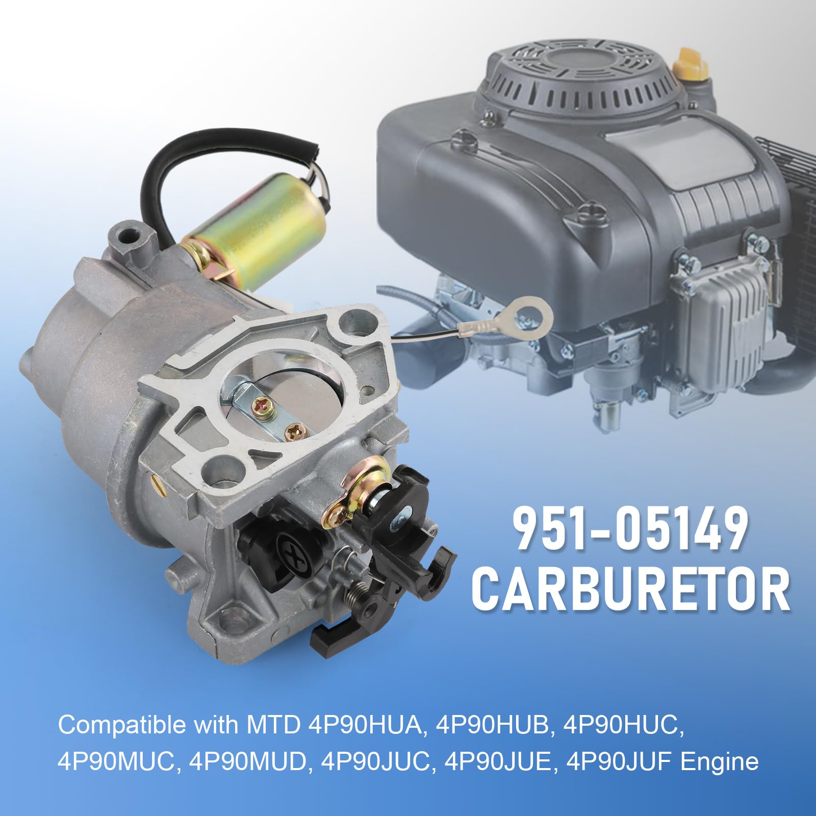 RADHLBNIU 951-05149 Carburetor Replacement For Hu-sky LT4200, Cub Cadet CC760ES CC30, Craftsman T1000 T1200 R1000 Lawn Mower, Include Air Filter, Spark plug etc parts, Replace 95105149